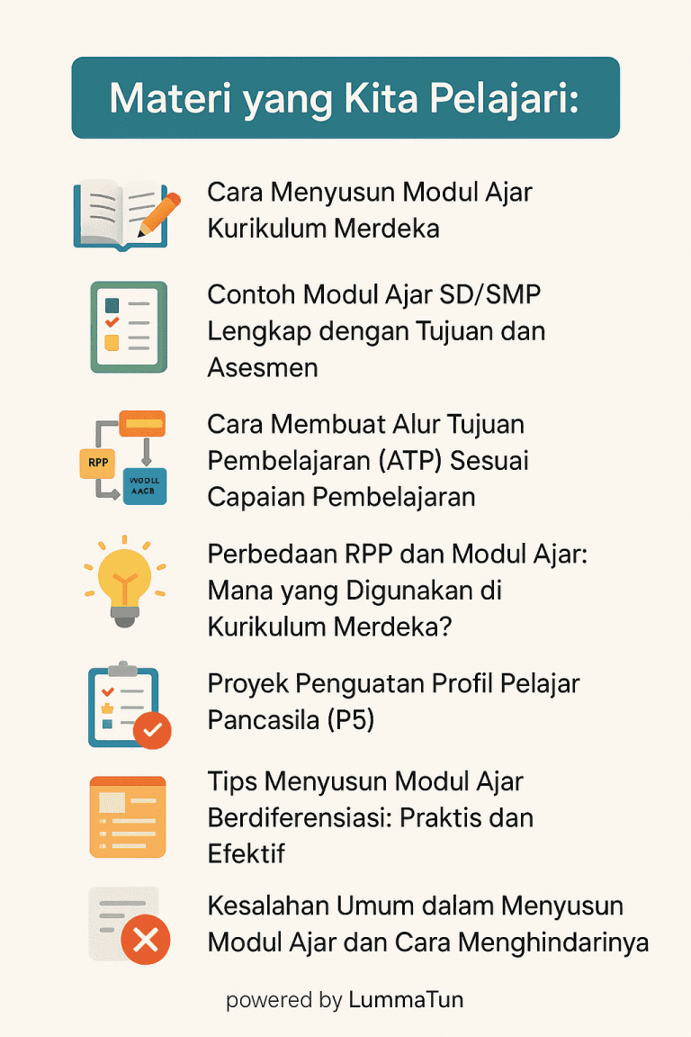 Cara Terlengkap Menyusun Modul Ajar Kurikulum Merdeka - Lummatun By ...